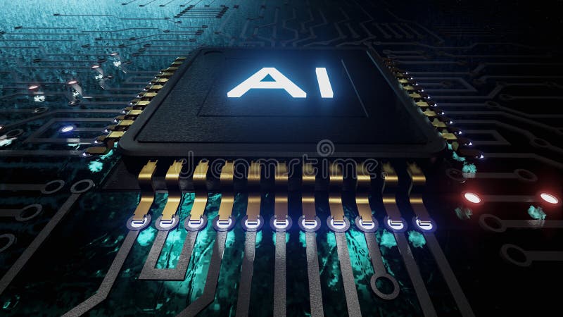 Ai Artificial Intelligence Technology Cpu Central Processor Stock ...