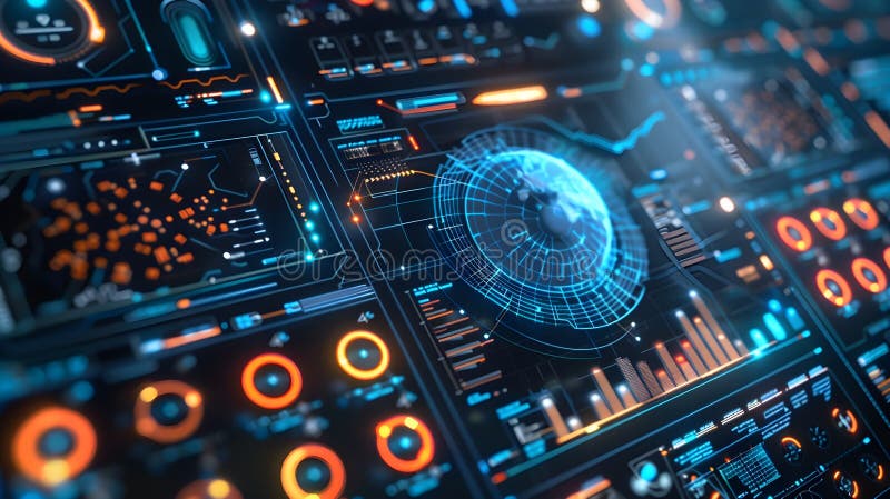 AI Artificial Intelligence Concept Deep Learning GUI Stock Illustration ...