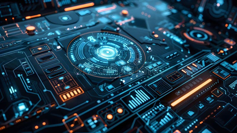 AI Artificial Intelligence Concept Deep Learning GUI Stock Illustration - Illustration of ...