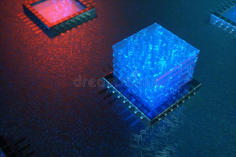 AI - Artificial Intelligence CPU Concept. Machine Learning. CPU on the ...