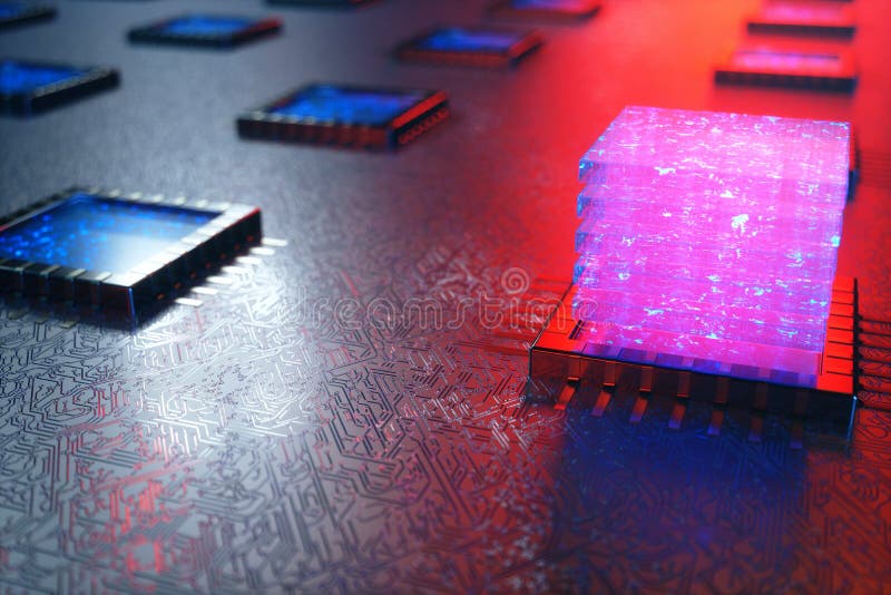 AI - Artificial Intelligence CPU Concept. Machine Learning. CPU on the ...