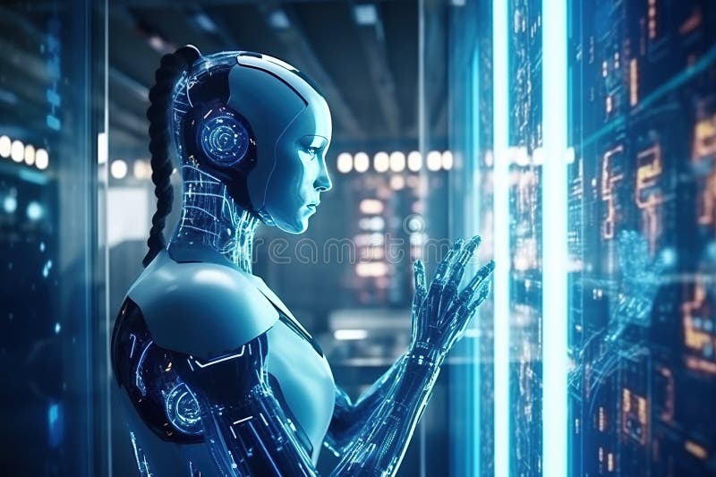 AI Artificial Intelligence 3D Research of Developing Robots and Cyborgs ...