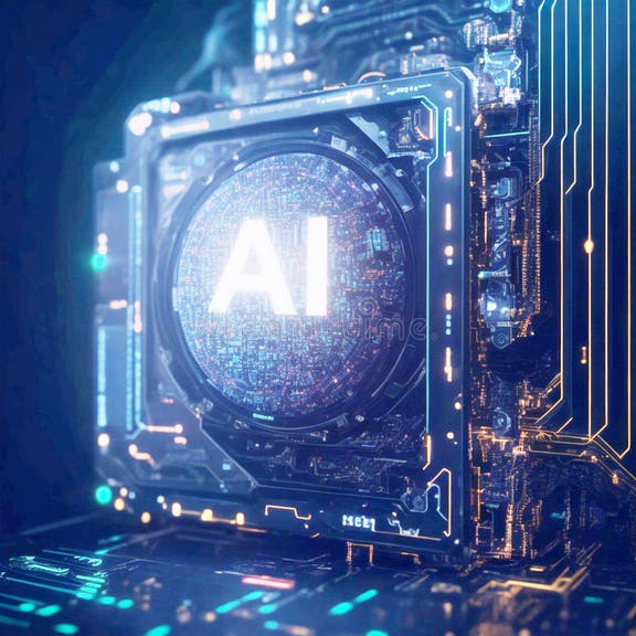 Ai Artificial Intelligence and Data Science, Technology, Brain Machine Learning, 3d Rendering ...