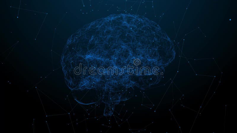 AI Artificial Intelligence Digital Brain Big Data Deep Learning Computer Machine Stock Video ...