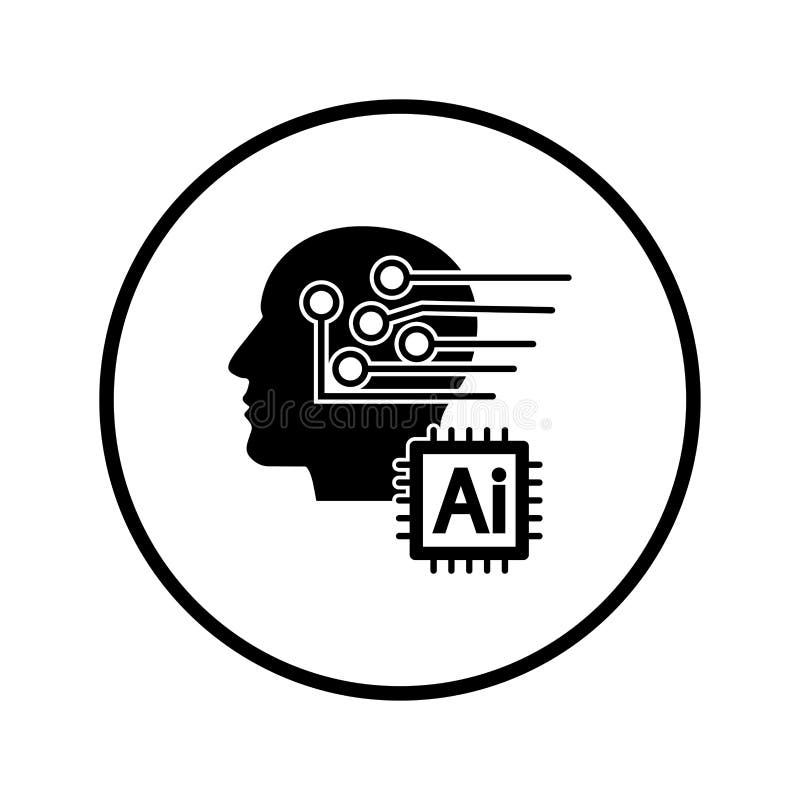 Ai, Artificial Intelligence, Digital Icon. Orange Color Vector EPS ...