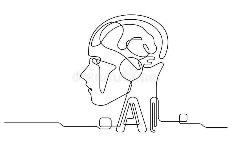 Continuous Line Art Brain Stock Illustrations – 451 Continuous Line Art ...