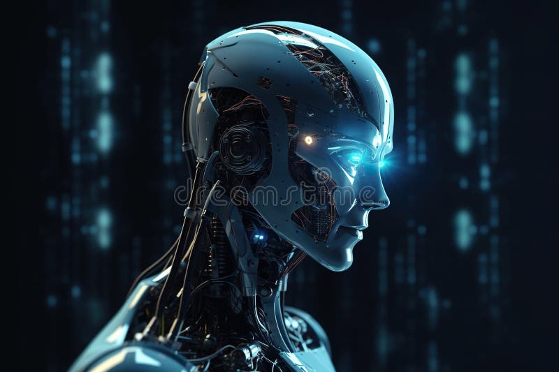AI Artificial or Machine Intelligence Concept Stock Illustration ...