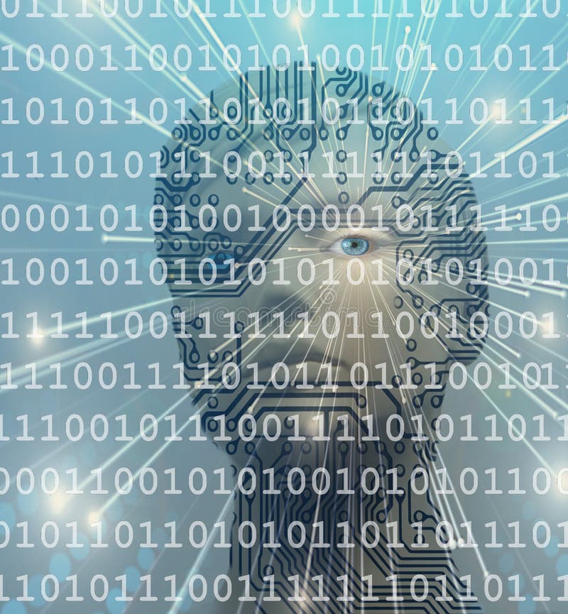 AI Artificial Intelligence Humanoid Binary Code Concept Stock Photo ... AI Artificial Intelligence Humanoid Binary Code Concept Stock Photo ...