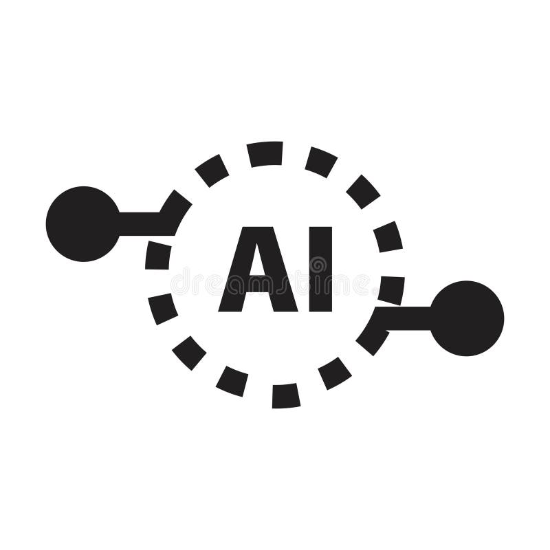 AI, Artificial Intelligence Icon Digital Micro Chip for Computer and ...