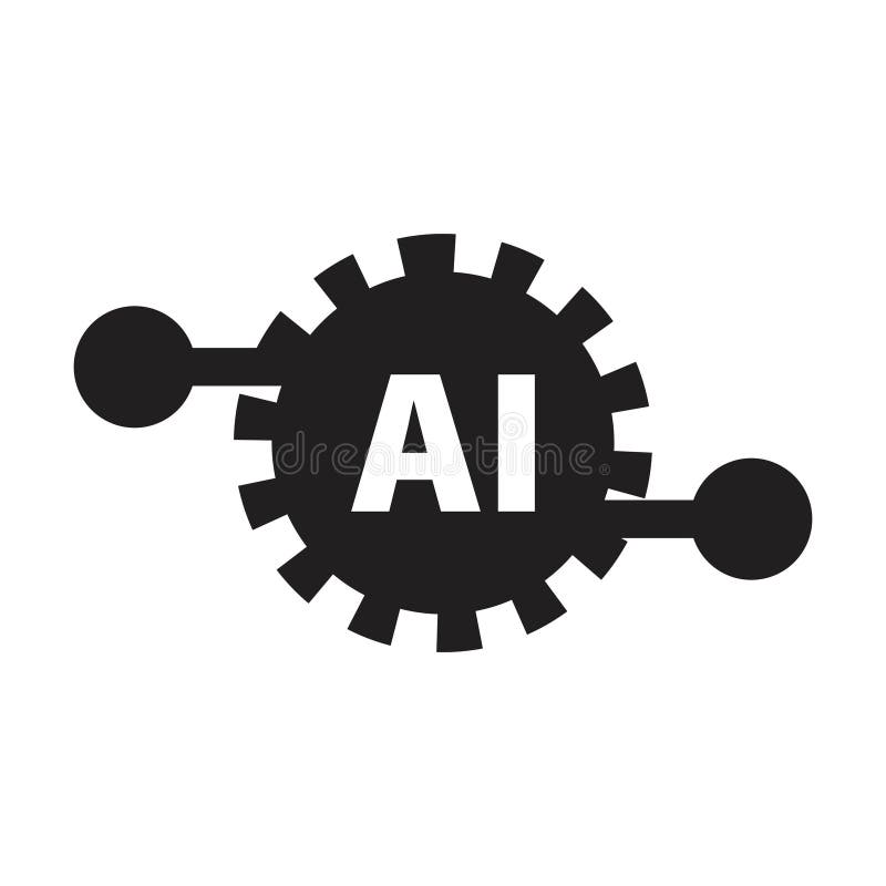 AI, Artificial Intelligence Icon Digital Micro Chip for Computer and ...