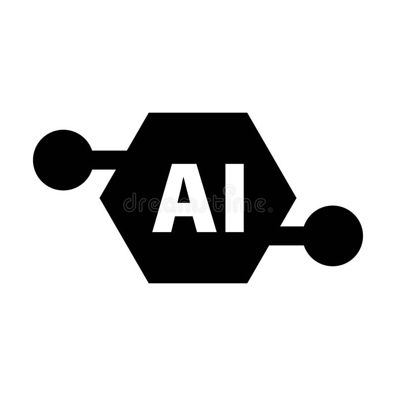 AI, Artificial Intelligence Icon Digital Micro Chip for Computer and ...