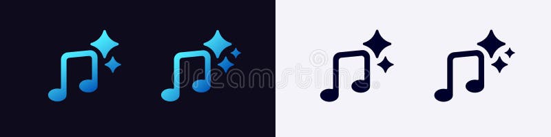 Ai Music Icon Bright Sparkle Design Reflecting Technology and Creative ...