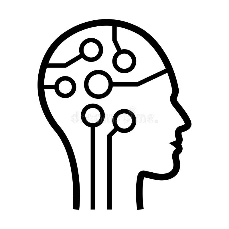 Ai Artificial Intelligence Icon Digital Micro Chip For Computer And Technology Stock