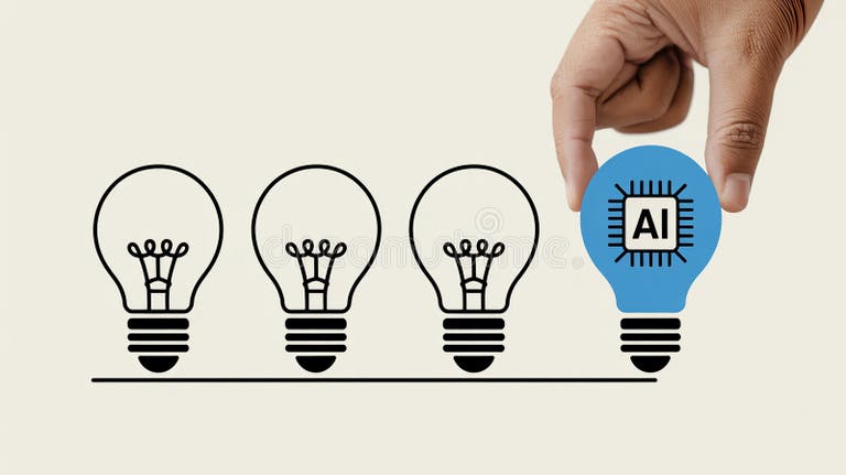 Ai Artificial Intelligence Ideas Innovation Technology Lightbulb ...