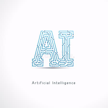 AI Artificial Intelligence Letter Logo Stock Vector - Illustration of ...