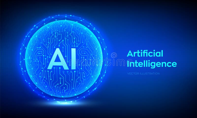 AI. Artificial Intelligence Logo. Artificial Intelligence and Machine ...