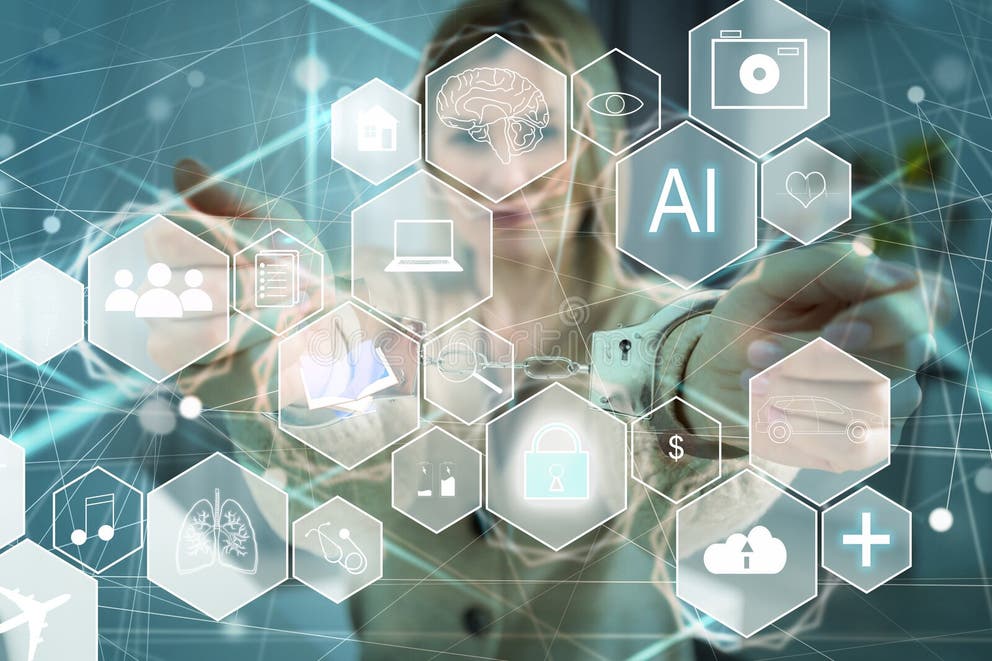 AI, Artificial Intelligence, Machine Learning, Neural Networks and Modern Technologies Concepts ...