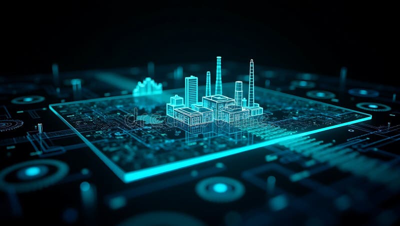 Big Data Infrastructure in AI-driven Manufacturing Stock Illustration ...