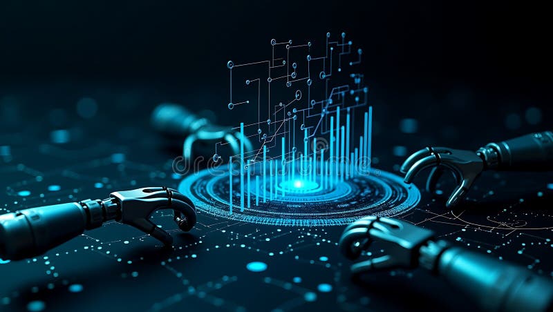 Data Science and AI Revolutionizing Smart Industries Stock Illustration - Illustration of ...