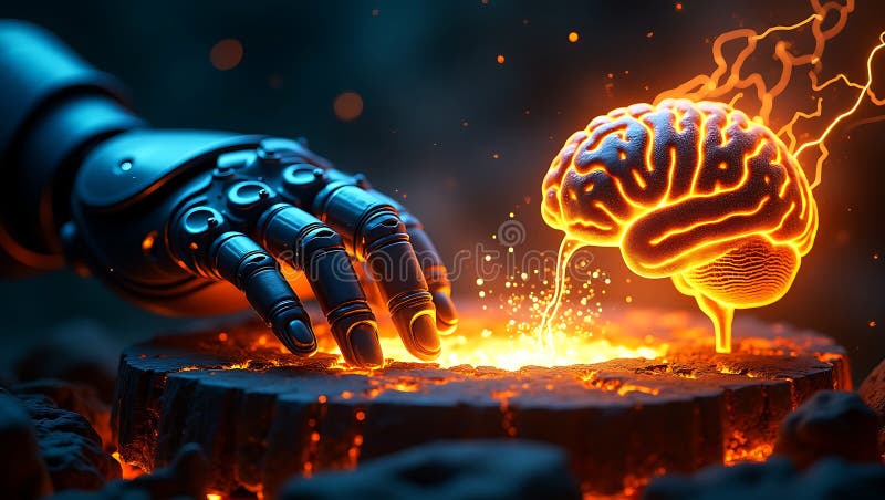 AI Artificial Intelligence Machine Learning Brain Big Data Automation Technology for Business ...