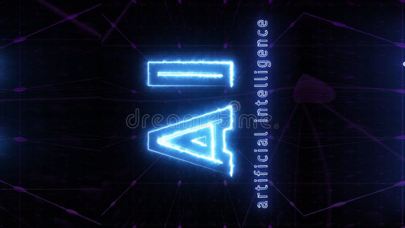 AI Artificial Intelligence with Electrical Circuits Looping Vertical ...