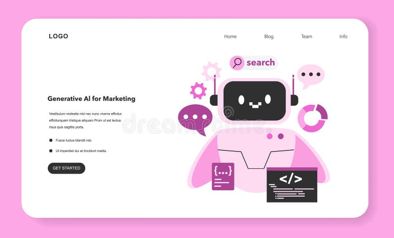 AI or Artificial Intelligence in Marketing Web Banner or Landing Page ...