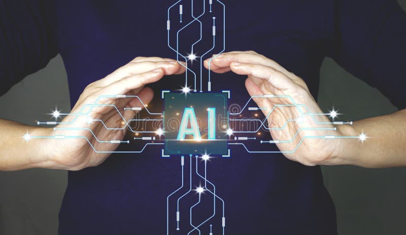 AI , Artificial Intelligence Network. Digital Chatbot, Robot Application, OpenAI Generate ...