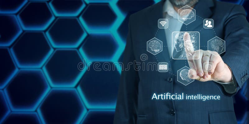 AI, Artificial Intelligence in Smartphone. Chat Bot Interface ...