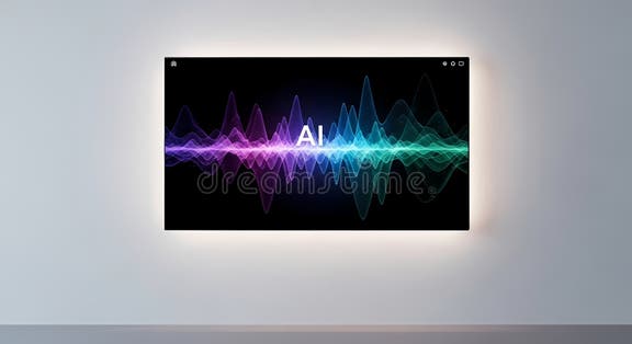 AI Artificial Intelligence Sound Wave Display Modern Technology Concept ...