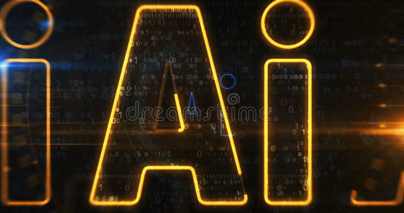 Artificial Intelligence AI Symbol Loop Digital Concept Stock Video ...