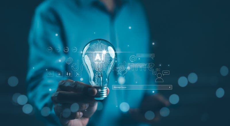 Ai Artificial Intelligence Technology Concept Businessman Holding ...