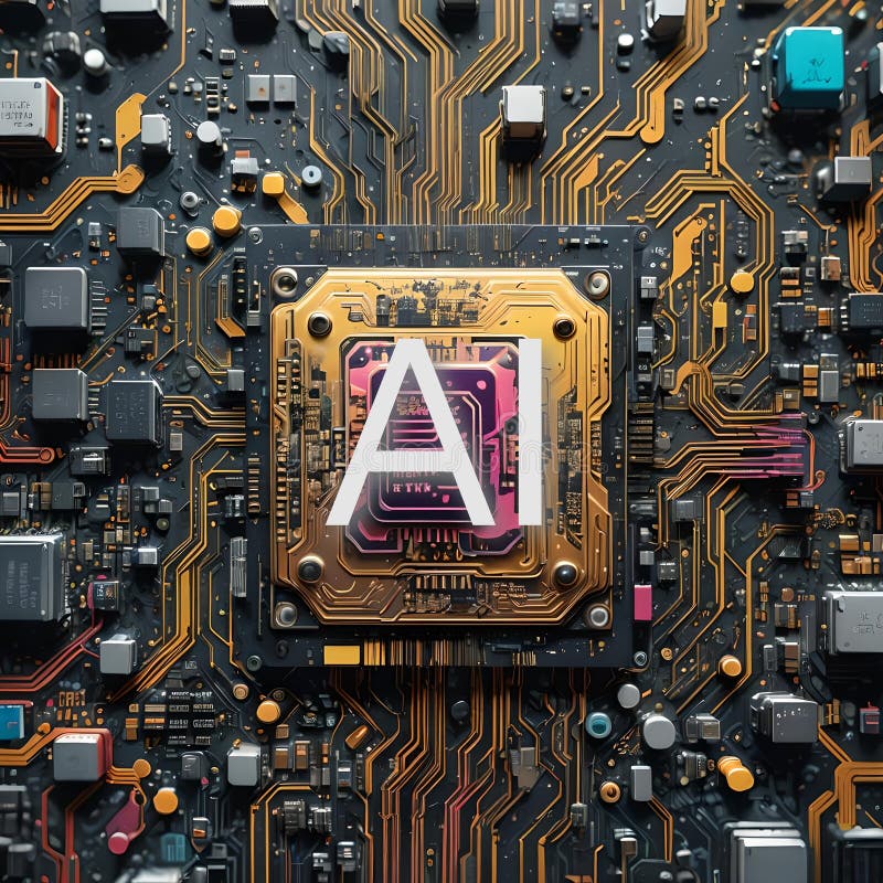 Ai Artificial Intelligence Technology Cpu Central Processor Unit Stock Image Image Of