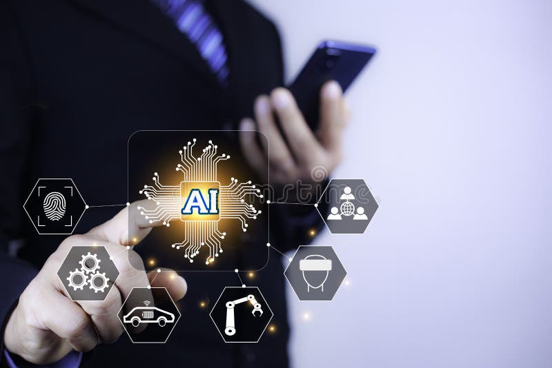 AI Artificial Intelligence Technology Networks Connecting Wireless ...