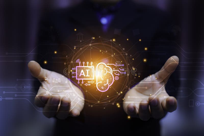 AI (Artificial Intelligence) Technology Connecting Wireless Devices. AI ...