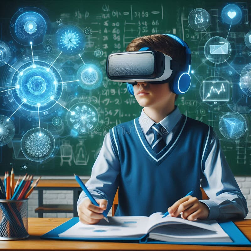 AI Artificial Intelligence Technology School Student Stock Illustration ...