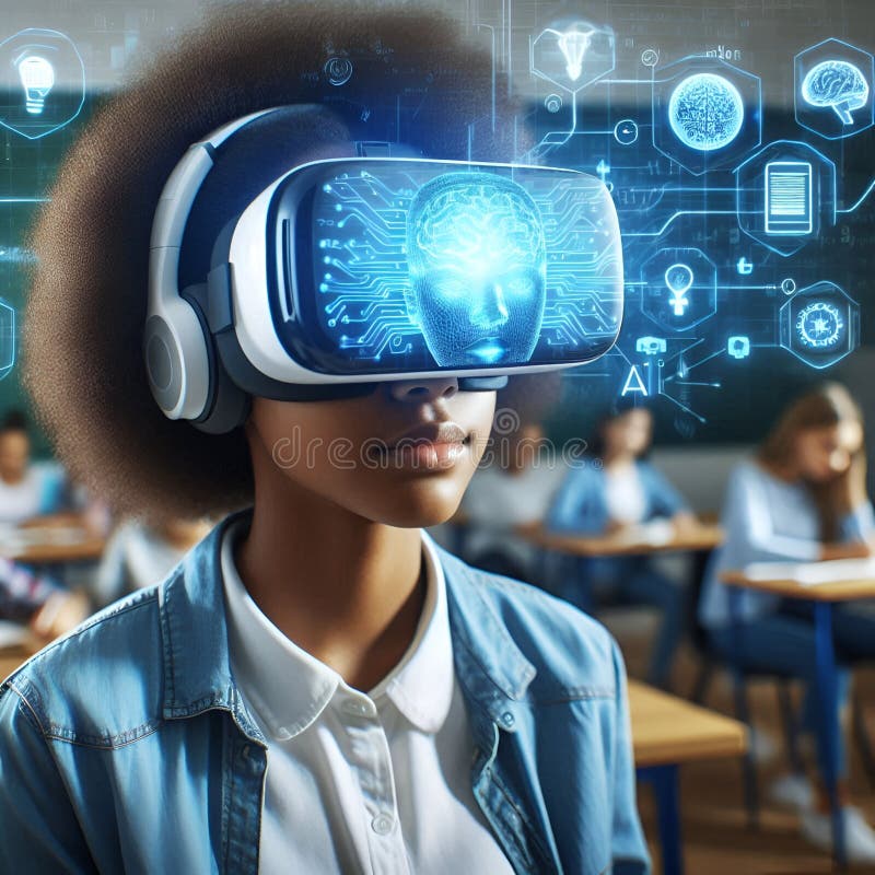 AI Artificial Intelligence Technology School Student Stock Illustration ...