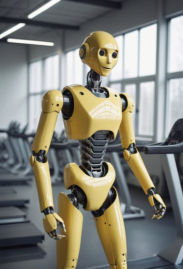 Experimental Humanoid Athletic Robot is Tested in a Gym Stock ...
