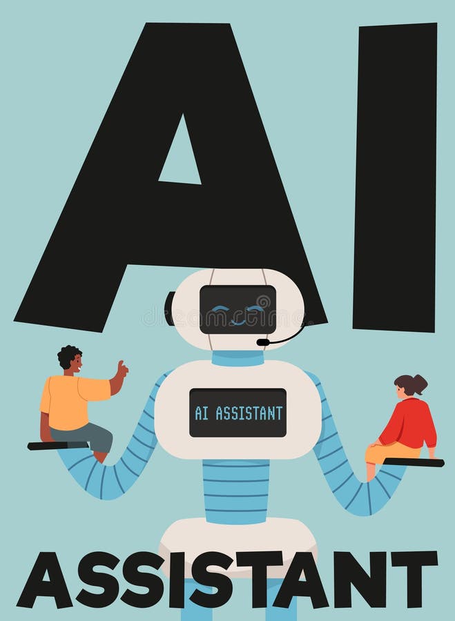 AI Artificial Intelligence Virtual Assistant Banner, Vector ...