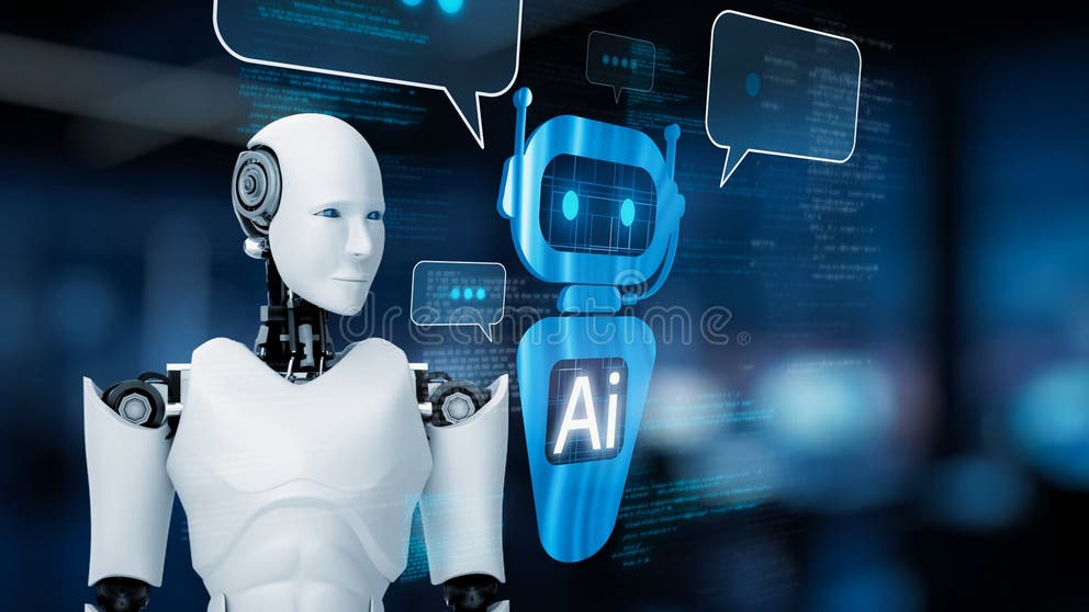 AI Artificial Intelligence Virtual Assistant for Smart Business. Kernel Stock Image - Image of ...