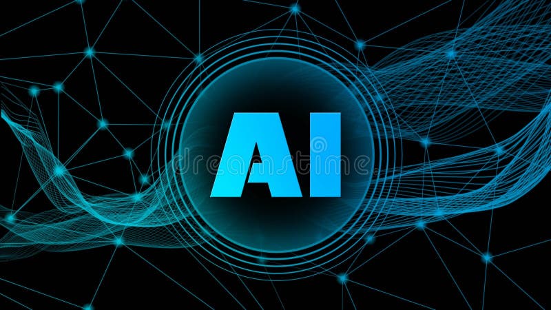 AI Artificial Intelligence Wave Lines Neural Network with AI Letters ... AI Artificial Intelligence Wave Lines Neural Network with AI Letters ...