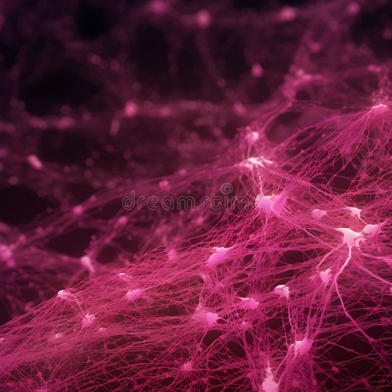 AI Artificial Intelligence Wave Lines Neural Network Purple Blue and ...