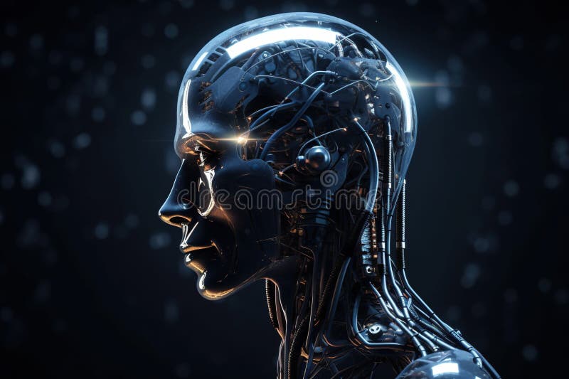 AI Artificial or Machine Intelligence Concept. Stock Illustration ...
