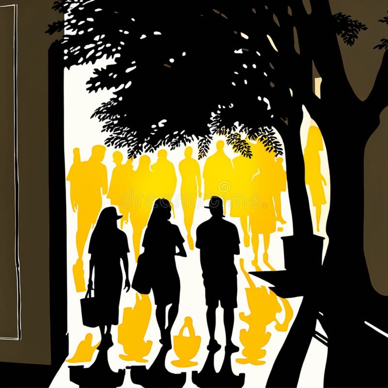 The Shadow of Three stock illustration. Illustration of poster - 290824712