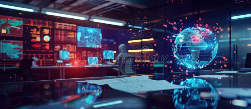 Holographic Map Collaborates Stock Photos - Free & Royalty-Free Stock ...