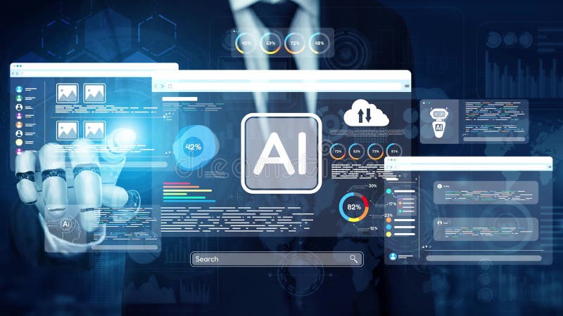 AI Brain Processing Data with Generative Artificial Intelligence ...