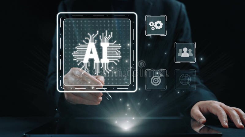 AI Brain Processing Data with Generative Artificial Intelligence Concept Elide Stock Video ...