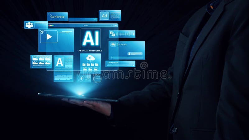 AI Brain Processing Data with Generative Artificial Intelligence ...