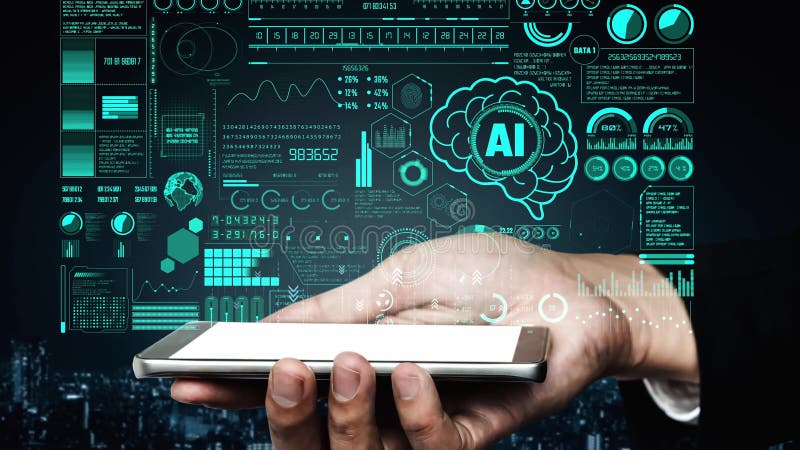 AI Brain Processing Data with Generative Artificial Intelligence ...