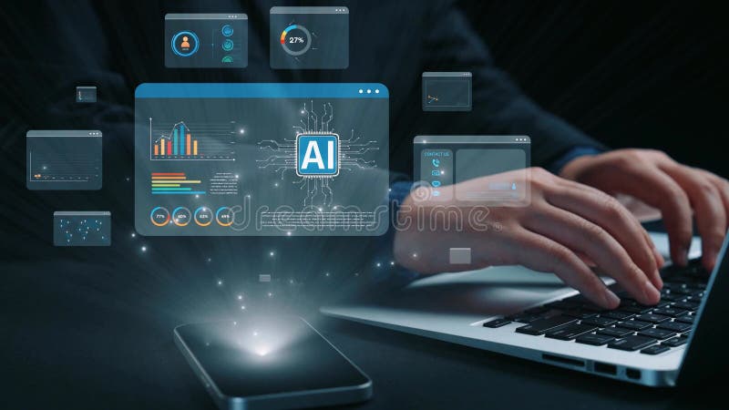 AI Brain Processing Data with Generative Artificial Intelligence ...