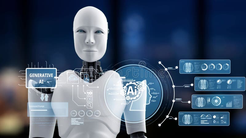 AI Brain Processing Data with Generative Artificial Intelligence Concept. Kernel Stock Footage ...